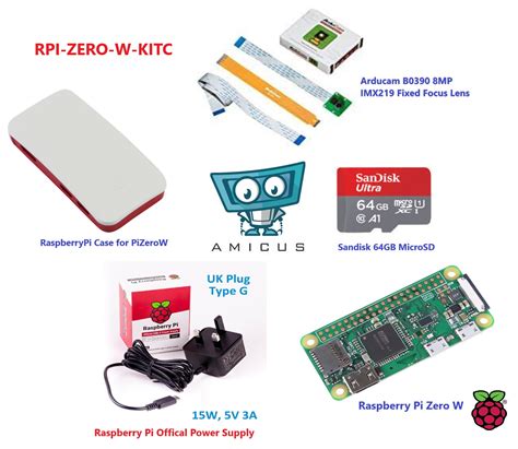 Raspberry Pi Zero W Camera Kit Amicus Engineering