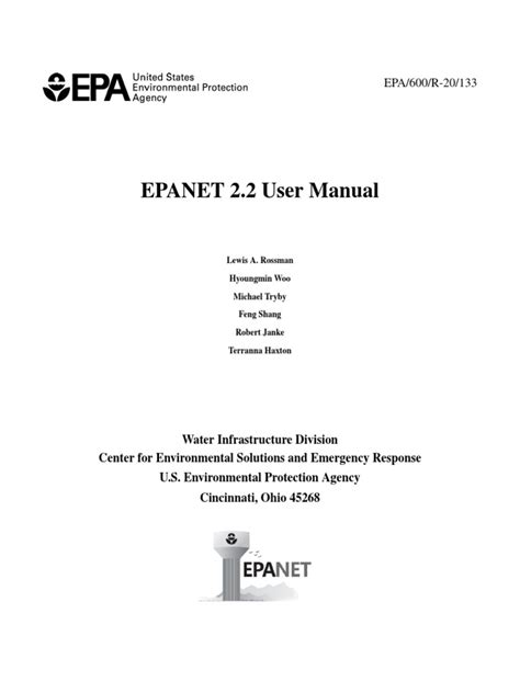 epanet users manual 2 2 0 pdf computer science software