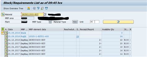 Project Stock Segment In Md04 Sap Community