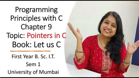 22 Chapter 9 Let Us C Pointer In C Programming Principles With C Bsc It Sem 1 Youtube