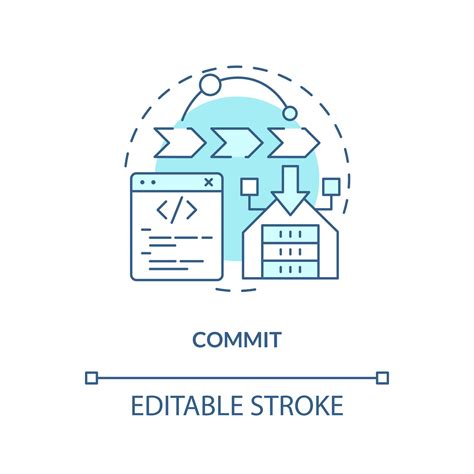 Commit Turquoise Concept Icon Sending Changes To Repository Source