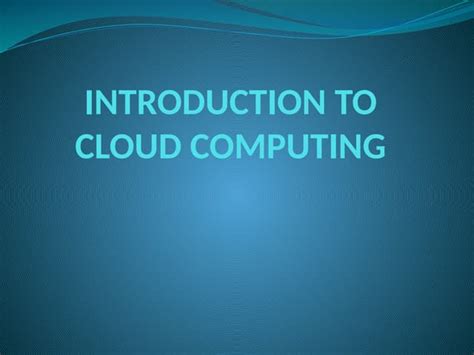 Cloud Computing Ppt Ppt