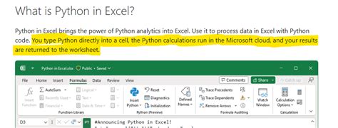 Python In Excel Feature Is Enabled But Cant Insert Formula Writing