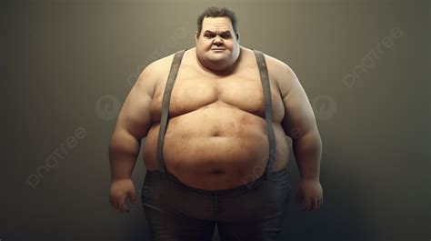 The Fat Man S Pose Has The Big Belly Background Picture Fat Man Fat Man Background Image And