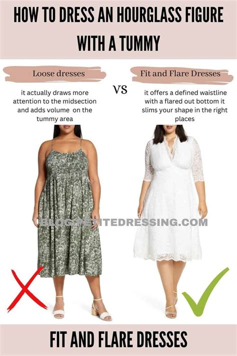How To Dress An Hourglass Figure With A Tummy Dress For Chubby Ladies Fit N Flare Dress