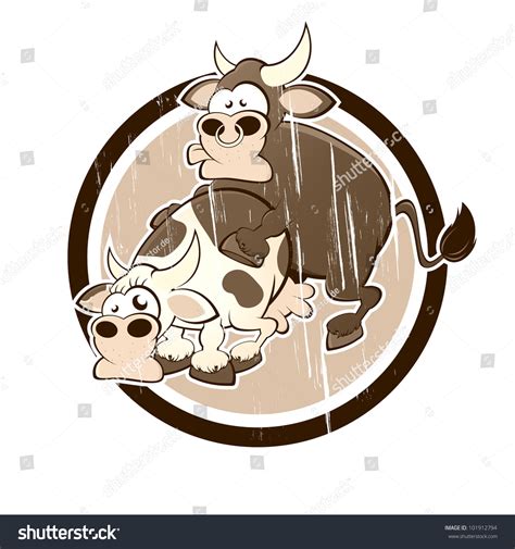Vintage Cow Bull Having Sex Badge Stock Vector Royalty Free 101912794 Shutterstock