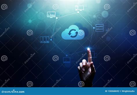 Cloud Technology Computing And Data Storage Internet And Networking Concept On Virtual Screen