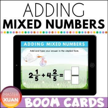 Adding Mixed Numbers Fractions By Master Xuan TPT