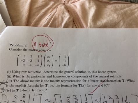 Solved Problem4 Consider The Matrix Equation 6 I Using Chegg Com