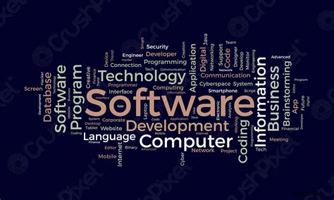 Word Cloud Achtergrondconcept Voor Software Computer Programmering Ontwikkeling Van Cloud
