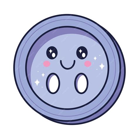 Free Vector Cheerful Button Kawaii