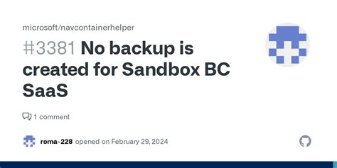 no backup is created for sandbox bc saas · issue 3381 · microsoft navcontainerhelper · github
