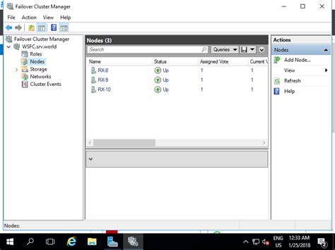 Windows Server 2016 WSFC Add Nodes Server World