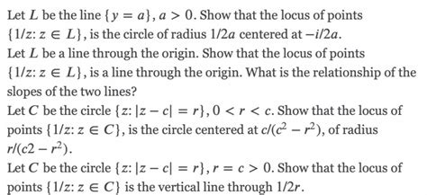 Solved Let L Be The Line Y A A Show That The Locus Chegg Com