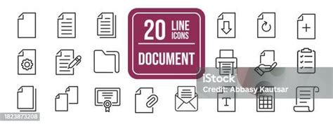 문서 줄 아이콘 편집 가능한 획 웹사이트 마케팅 디자인 로고 앱 템플릿 Ui 등 벡터 그림입니다 쓰기에 대한 스톡 벡터 아트 및