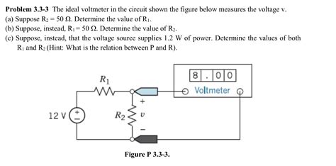 Solved Problem 33 3 The Ideal Voltmeter In The Circuit