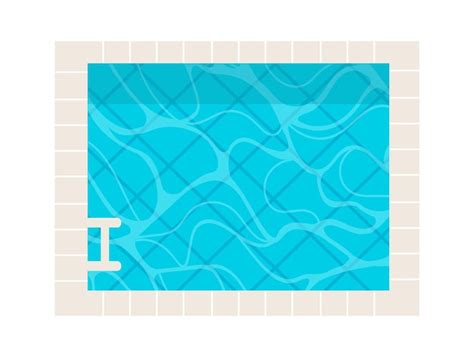 Square Swimming Pool Premium Vector