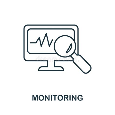 monitoring icon simple element from internet security collection