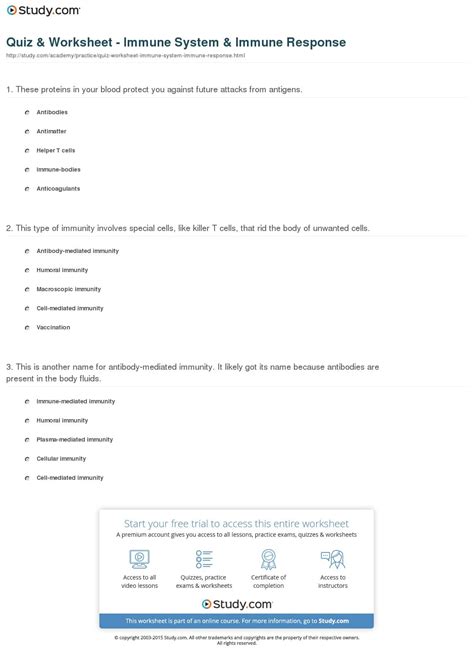 Antibody And Cellular Immunity Worksheet Answers — Db