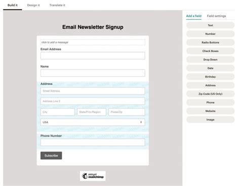 How To Create A Simple Signup Form In Mailchimp EStoreKings