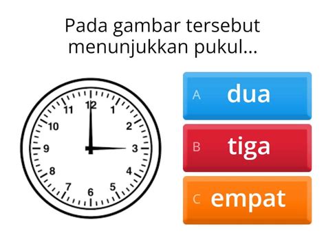 Materi Membaca Jam Kelas 1 Kuis