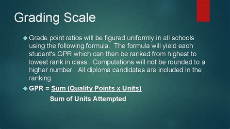 New Grading ScalePolicy New Grading Scale Point