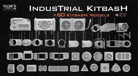 Industrial Kitbash V2 3d Model Cgtrader
