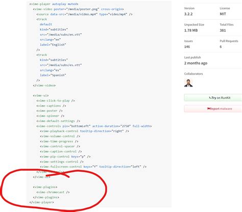 Chromecast · Issue 350 · Vime Jsvime · Github