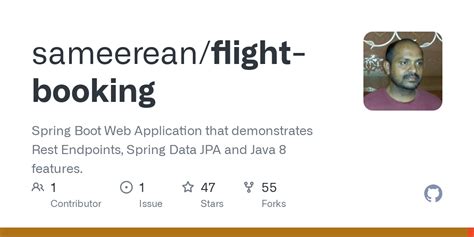 GitHub Sameerean Flight Booking Spring Boot Web Application That Demonstrates Rest Endpoints