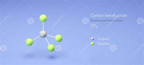 Carbon Tetrafluoride Molecule Molecular Structures Tetrafluoromethane 3d Model Structural