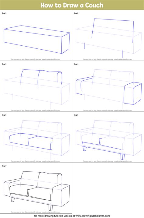 Image Of How To Draw A Couch Step By Step Graphicalembraces