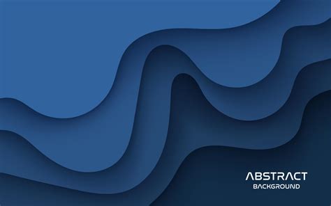 Multi Layers Blue Color Texture 3d Papercut Layers In Gradient Vector Banner Abstract Paper Cut