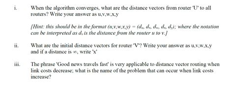 Solved Consider The 6 Node Network Shown Below With The