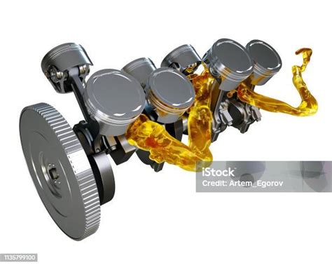 수리에 윤 활 유 오일을 가진 자동차 엔진의 3d 그림 모터 오일의 윤 활 개념 3차원 형태에 대한 스톡 사진 및 기타 이미지 3차원 형태 강철 공학 Istock
