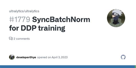 syncbatchnorm for ddp training · issue 1779 · ultralytics ultralytics