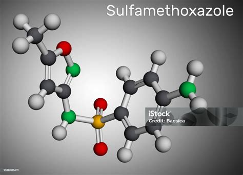 설파메톡사졸 Smz Smx 분자 그것은 박테리아 감염에 사용되는 설폰 아미드 항생제입니다 분자 모델 3d 렌더링 3차원 형태에 대한 스톡 벡터 아트 및 기타 이미지 Istock