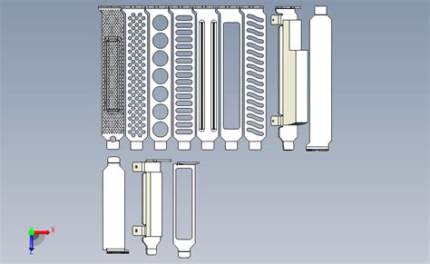 Pcie 全高半高挡片 Step 模型图纸下载 懒石网