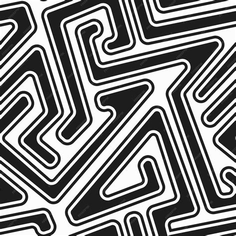 Premium Vector Monochrome Lines Seamless Pattern