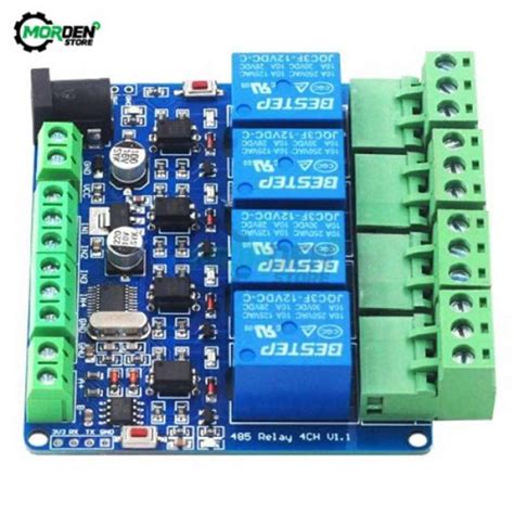Promo Modbus Rtu Rs485 Relay Module 5v 12v 1 2 4 8 Channel Ttl Communication 1 Channel 5v