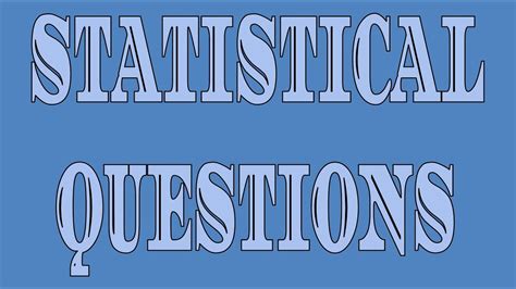 Statistical And Nonstatistical Questions Worksheet