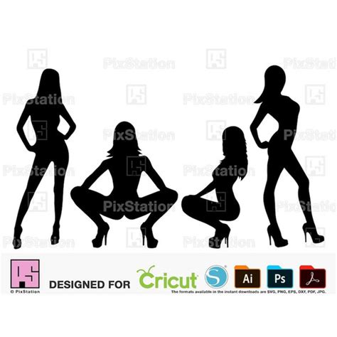 Sexy Girl Svg Bundle Sexy Woman Svg Girl Silhouette Black Inspire Uplift