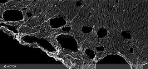 This Spiderweb Has Been Broken Abstract Grid Background With Hole