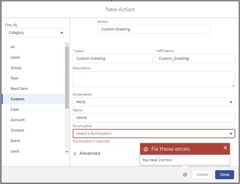 How To Create A Custom Property Editor For A Custom Apex Action In