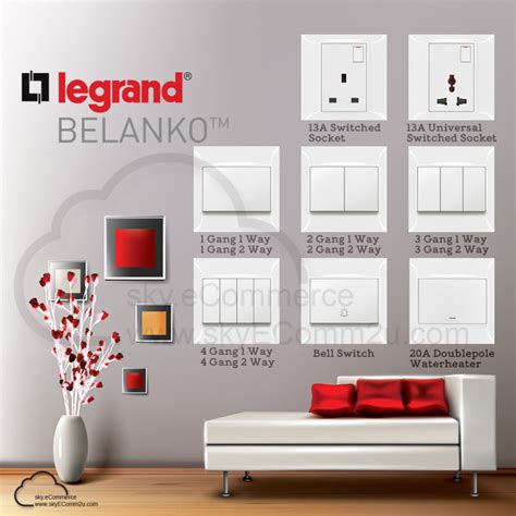 LEGRAND Belanko S Series 13A Switch Socket Outlet Switches Soket SIRIM Lazada