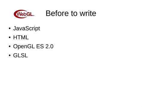introduction to webgl odp