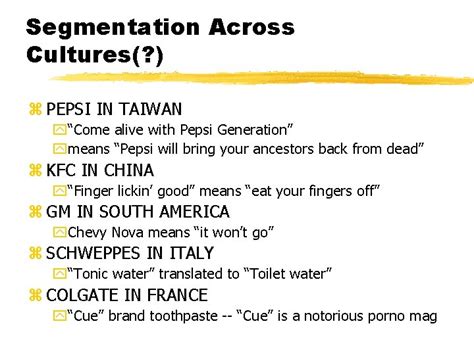 Segmentation Across Cultures Z Pepsi In Taiwan Ycome
