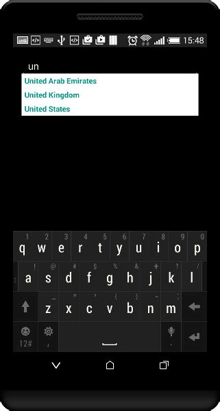 Android Items In The Drop Down List Of Autocompletetextview Are Not