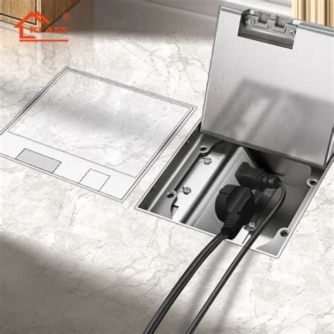 Stainless Steel Open Up Type Floor Socket Flat Plug Side Plug British