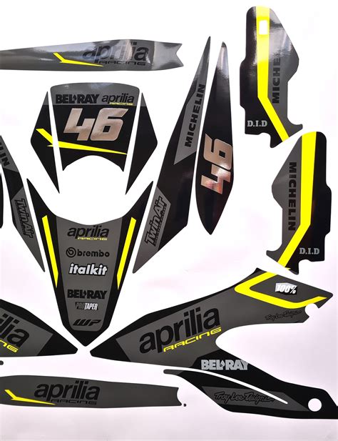 Aprilia Sx 125 2018 2022 Gelb 46 Edition Dekor Decal Kit Aufkleber