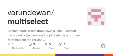 GitHub Varundewan Multiselect Custom Multi Select Drop Down Plugin Created Using Vanilla